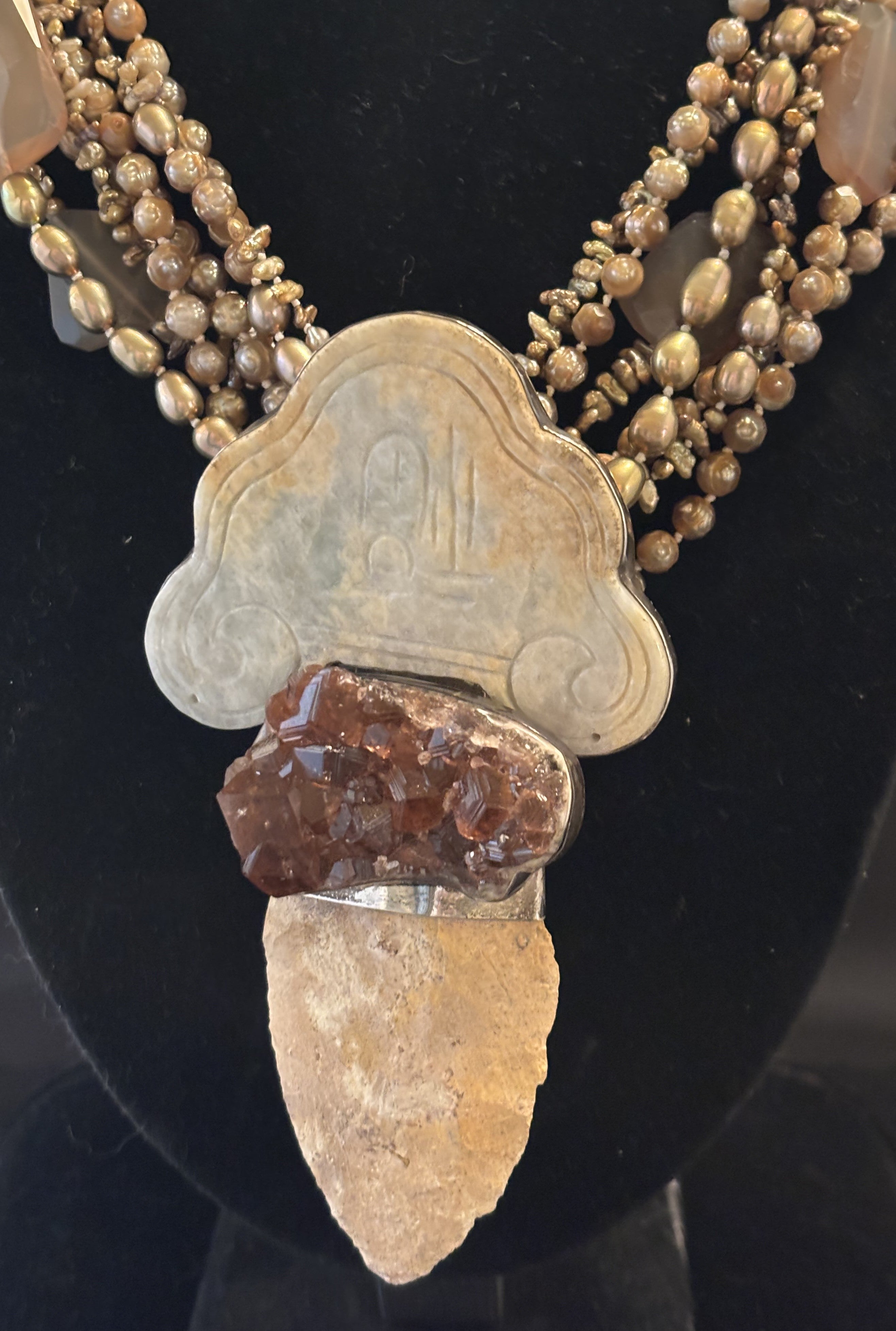 Vintage, Jade, Hessionite Garnet, Arrowhead – Rebecca Collins Jewelry