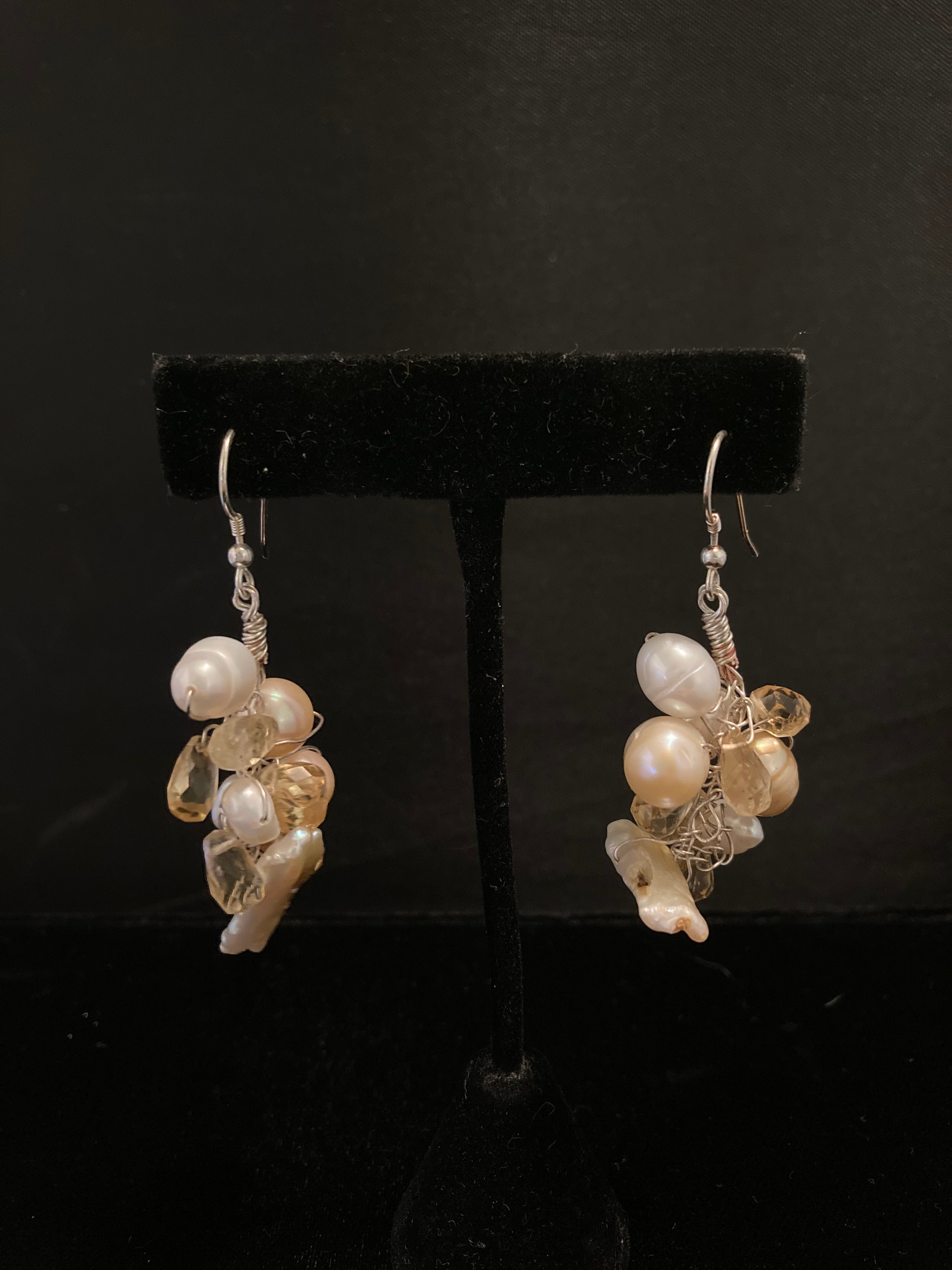 Mother of Pearl, Biwa, Citrine – Rebecca Collins Jewelry